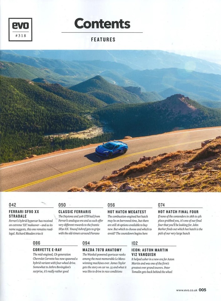 Evo Magazine: Ferrari SF90 XX, Chevrolet Corvette E-Ray, Mazda 787B ...