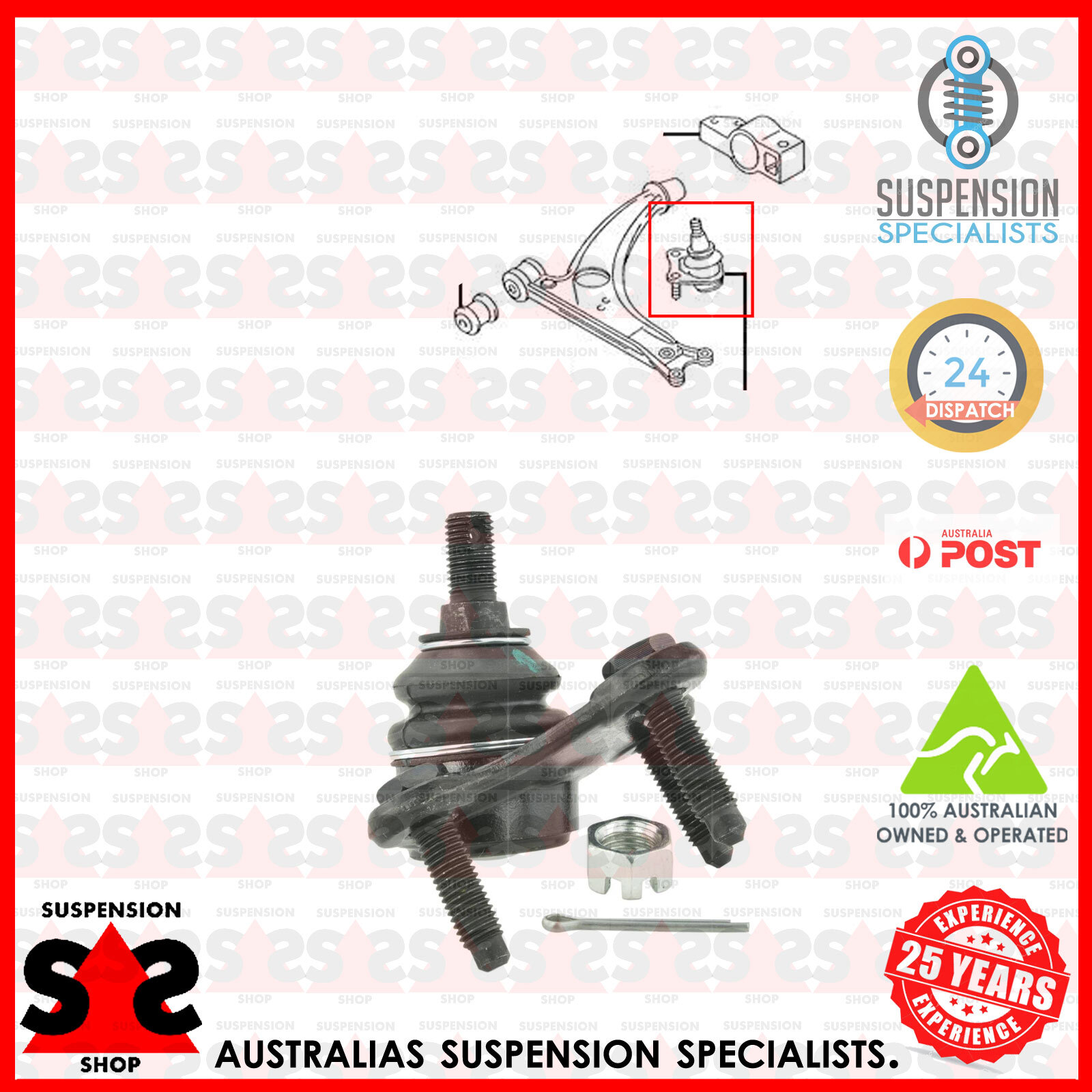 Front Axle Right Ball Joint Suit AUDI A3 Convertible (8V7, 8Ve) 1.4 TSI ...