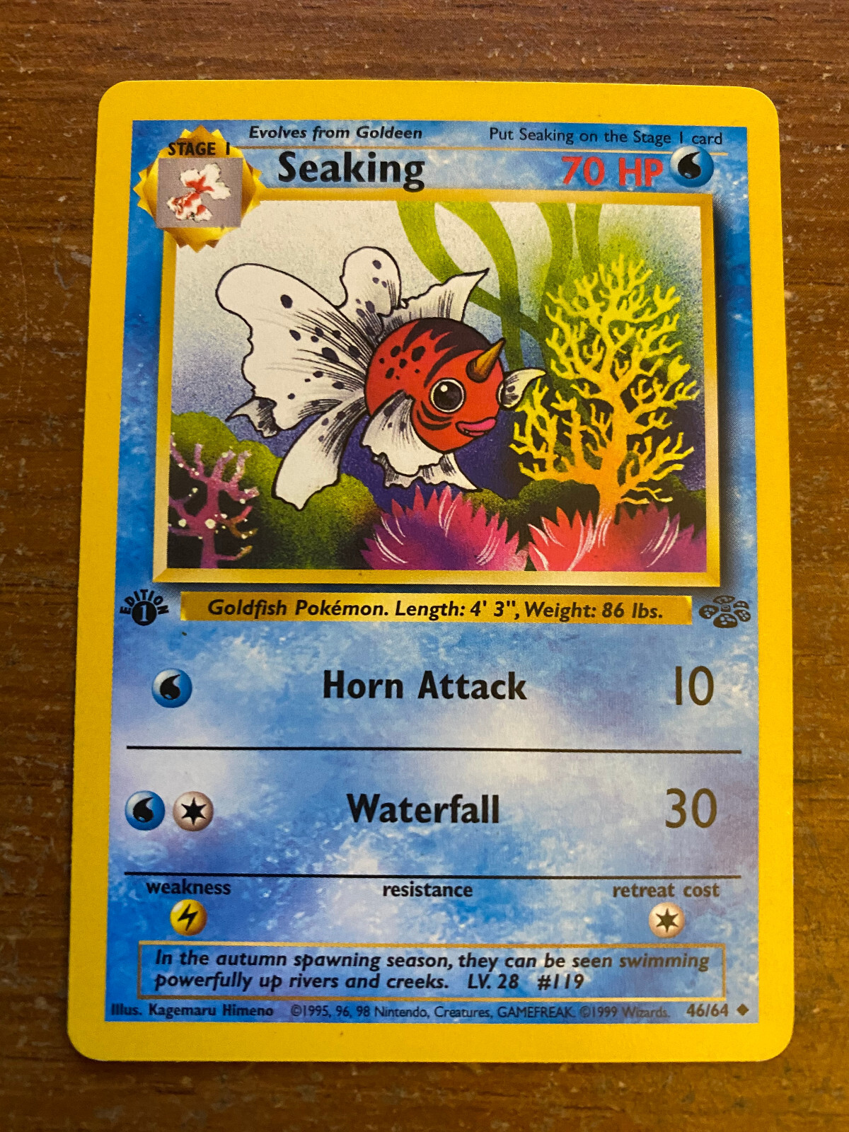 1st Edition Seaking 46/64 Pokemon Card Jungle Set | eBay