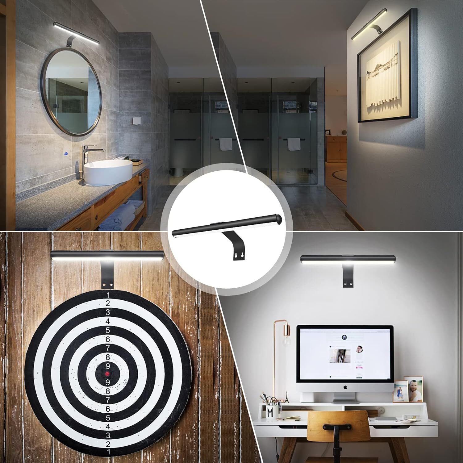 Picture Light Battery Operated, 16Inch Rechargeable Picture Frame Light ...