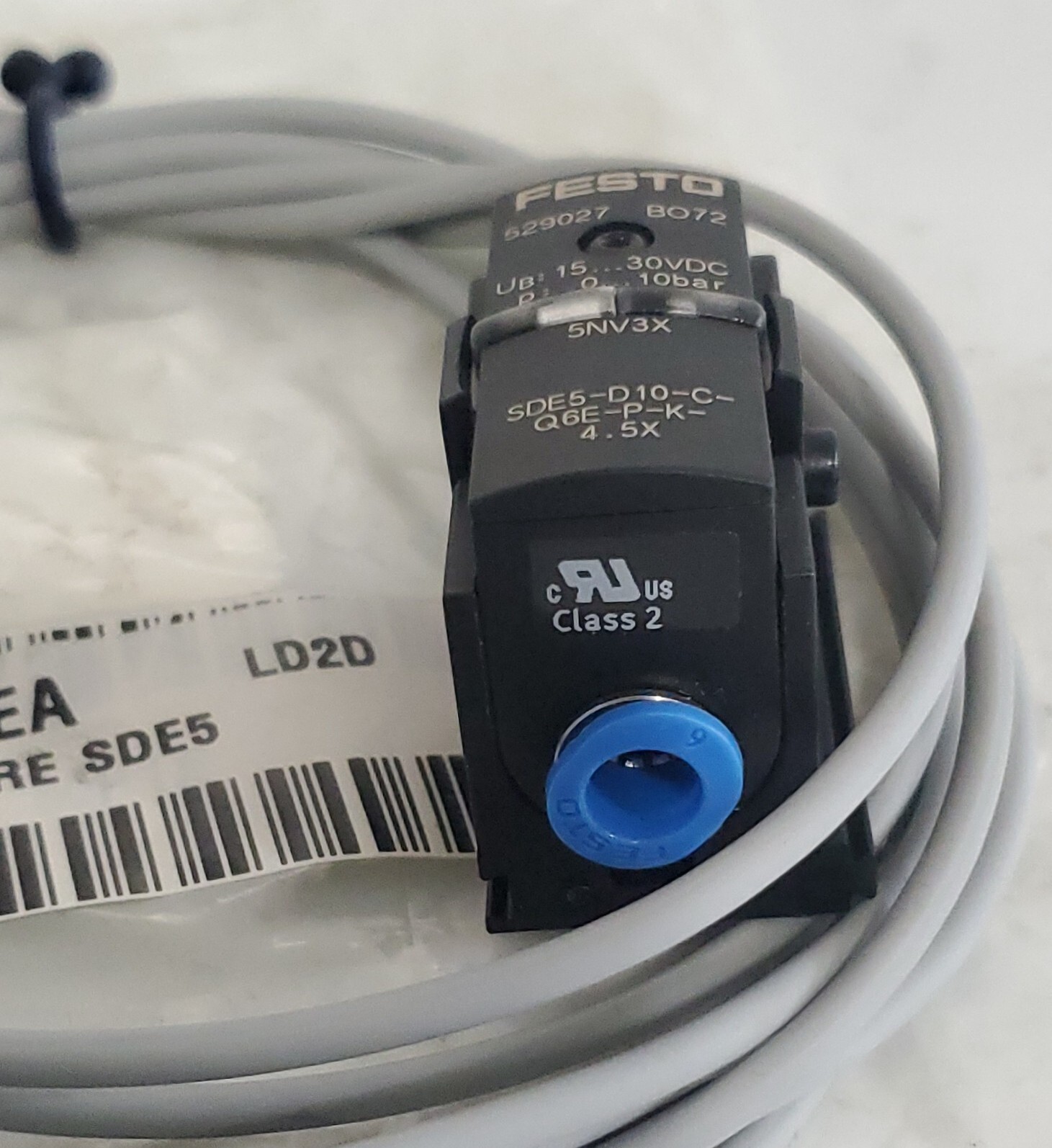 *NEW* Festo 529027 BO72 Pressure Sensor SDE5-D10-C-Q6E-P-K-4.5X ...