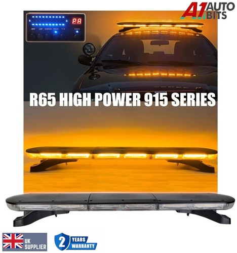 LED Amber Light Bar Strobe Beacon Recovery Warning 12V 24V 96cm 962mm ...