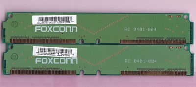 Pair FOXCONN RC 0401-004 FRU00N5223 RAMBUS Ram CONTINUITY CARD RDRAM ...
