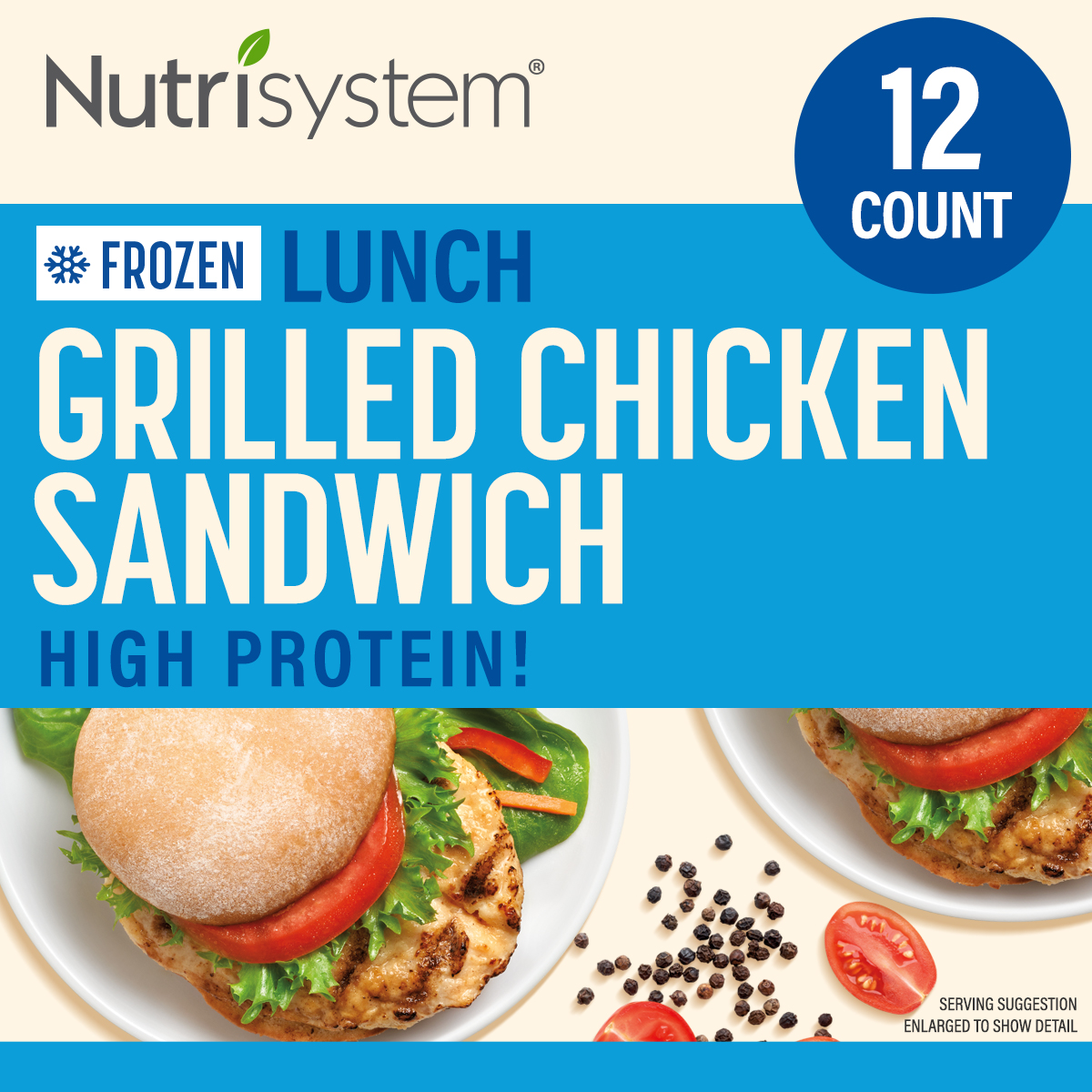 Nutrisystem® Frozen Grilled Chicken Sandwich to Support Weight Loss, 10 ...