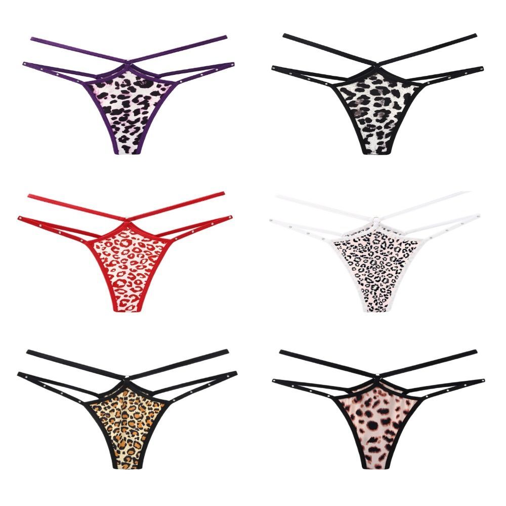 Crystal Sexy G Strings Leopard Ice Silk Panties Underwear | eBay