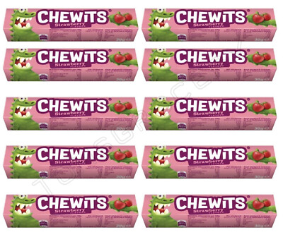 10 CHEWITS STRAWBERRY Flavor Chewy Candy Sweets European Snacks 30g 1oz ...