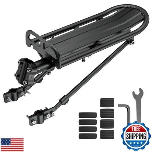 Bike Rear Rack Retractable Aluminum Alloy Bicycle Cargo Rack Mount ...