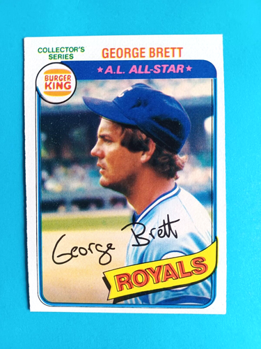 1980 TOPPS GEORGE BRETT #13 BURGER KING PITCH HIT RUN INSERT KANSAS ...