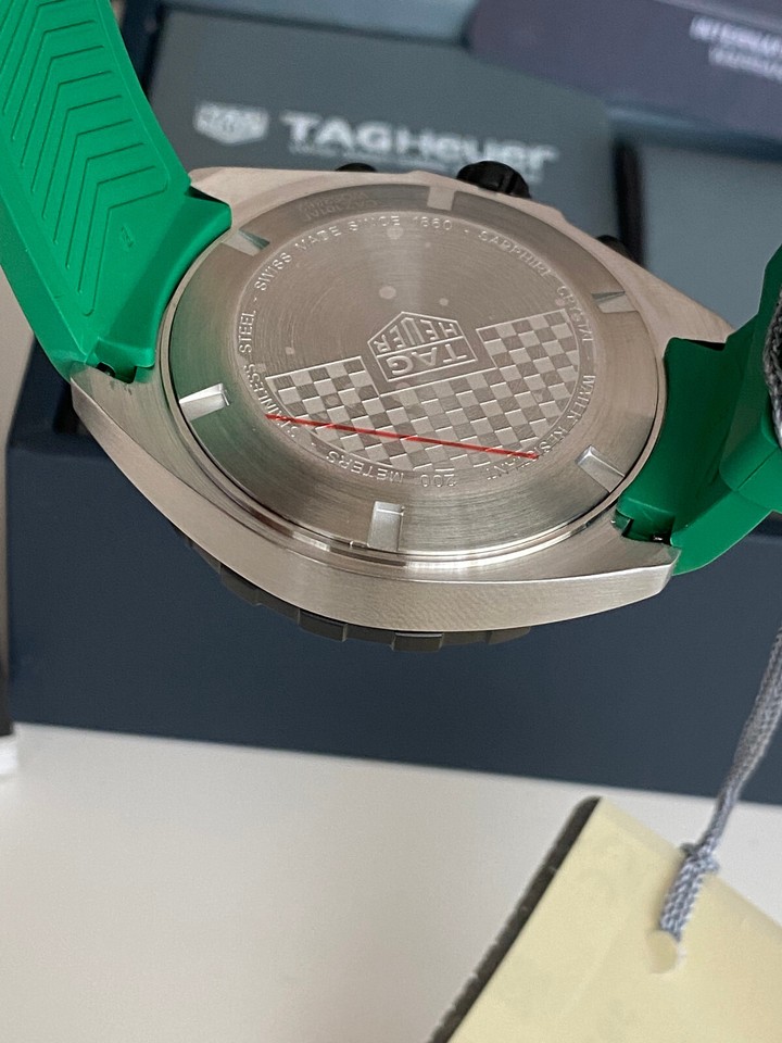 Tag Heuer 43mm Formula 1 Green Chronograph Quartz Men's Watch CAZ101AP ...
