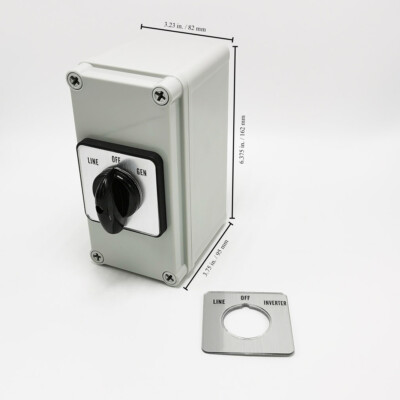 40A Manual Transfer Switch Line-Off-Gen for (2)120V or (1)240V Device ...