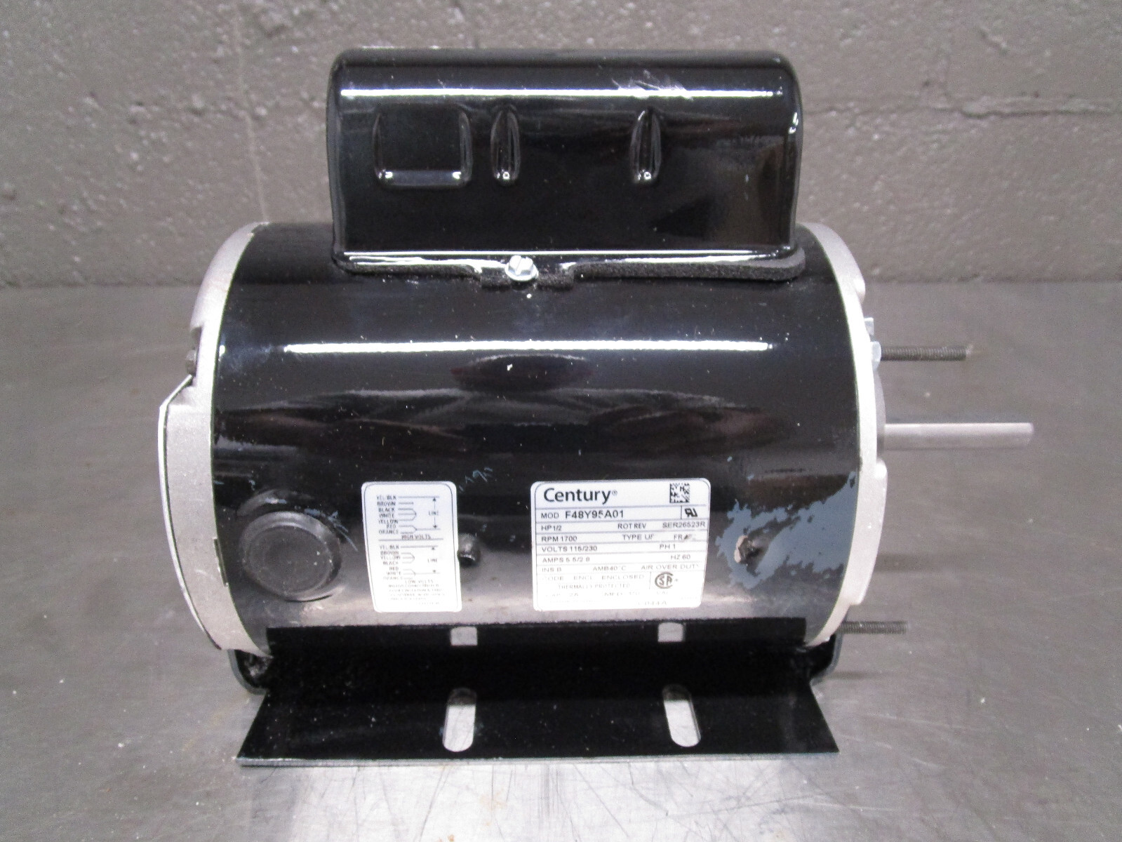 NEW CENTURY MOTOR F48Y90A01 1/2 HP 1700 RPM | eBay