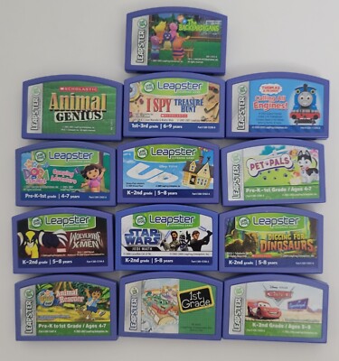 Leapster Lot of 13 Game Cartridges Disney Pixar Star Wars X-Men and ...