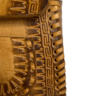 Aztec Tooled Leather Brown Buckle Closure Whip Stitch Crossbody Saddle ...