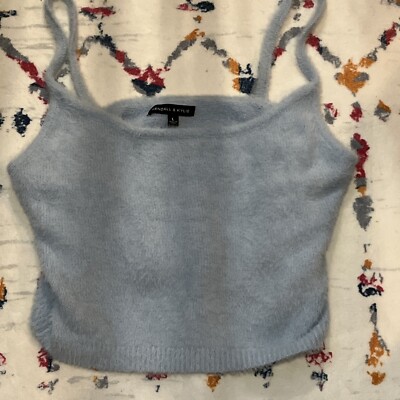 Kendall And Kylie Spaghetti String Tank Top Women’s Size Large Blue ...