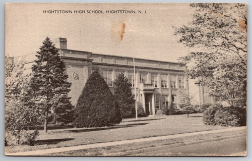 NJ, Hightstown High School, Street View, Vintage Postcard | eBay