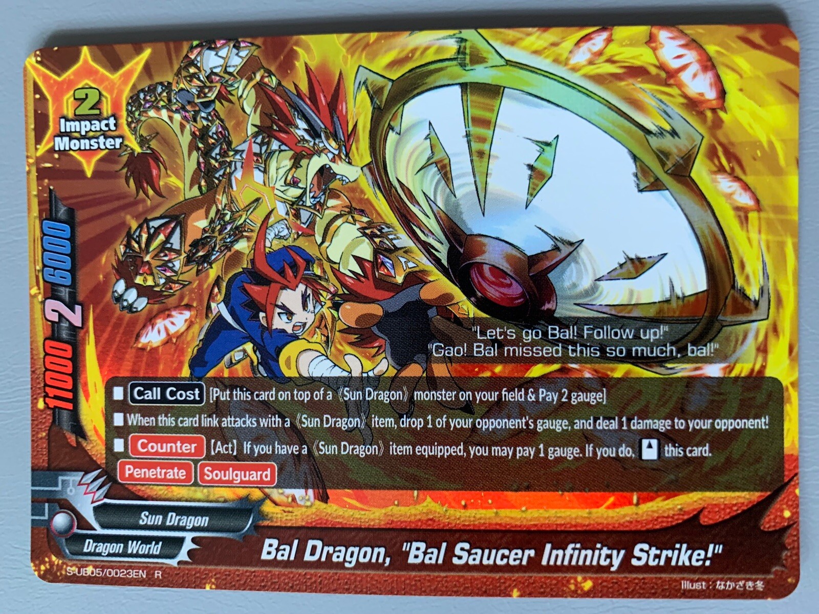 FUTURE CARD BUDDYFIGHT BAL DRAGON BAL SAUCER INFINITY STRIKE! S-UB05 R ...