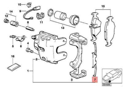 BMW M5 E32 E34 518G 518I 520I 524TD 525I 525IX 525TD CLIP 34111157687 ...