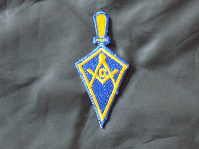 Masonic Trowel Shape Patch Square Compass Blue Lodge Iron Sew ...