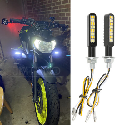Motorcycle LED Turn Signal Flowing Blinker Lights indicator For Yamaha ...