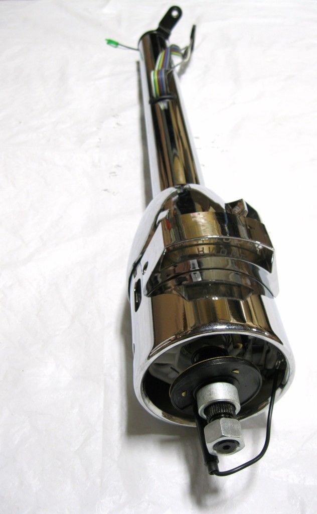 28" Chrome Steel Tilt Column Shift Steering Column + Overdrive Shift ...