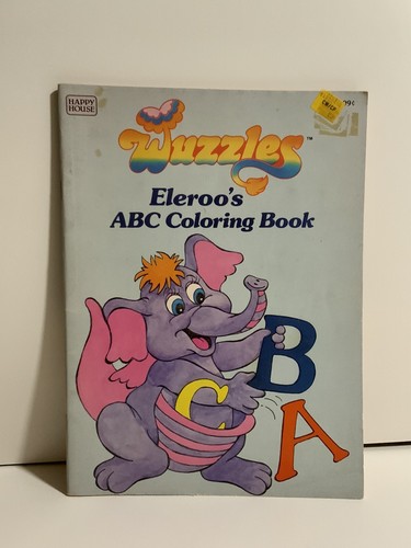 1985 Hasbro Wuzzles Eleroo’s ABC Coloring Fun Book Hasbro Happy House ...