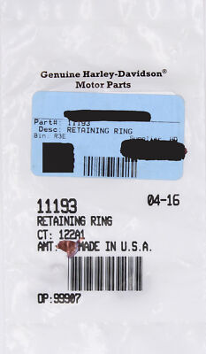 Genuine Harley-Davidson Retaining Ring Part Number - 11193 | eBay