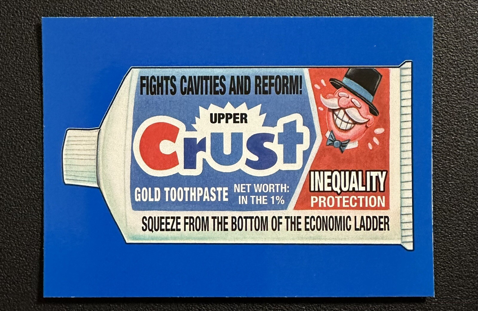 2017 Topps Wacky Packages 50th Stickers #2 UPPER CRUST TOOTHPASTE Blue ...