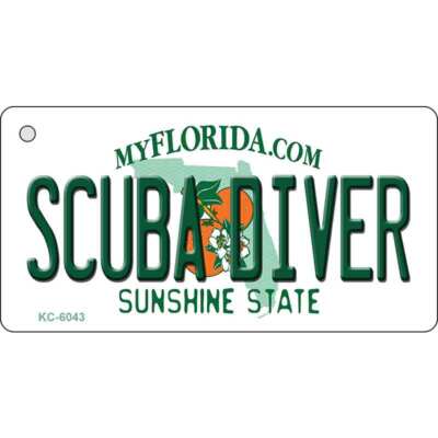 Scuba Diver Florida State License Plate Tag Key Chain KC-6043 | eBay