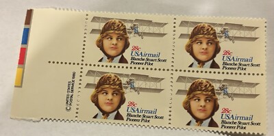 US Stamp Scott #C99, 28c, Air Mail, Blanche Stuart Scott, Copyright ...
