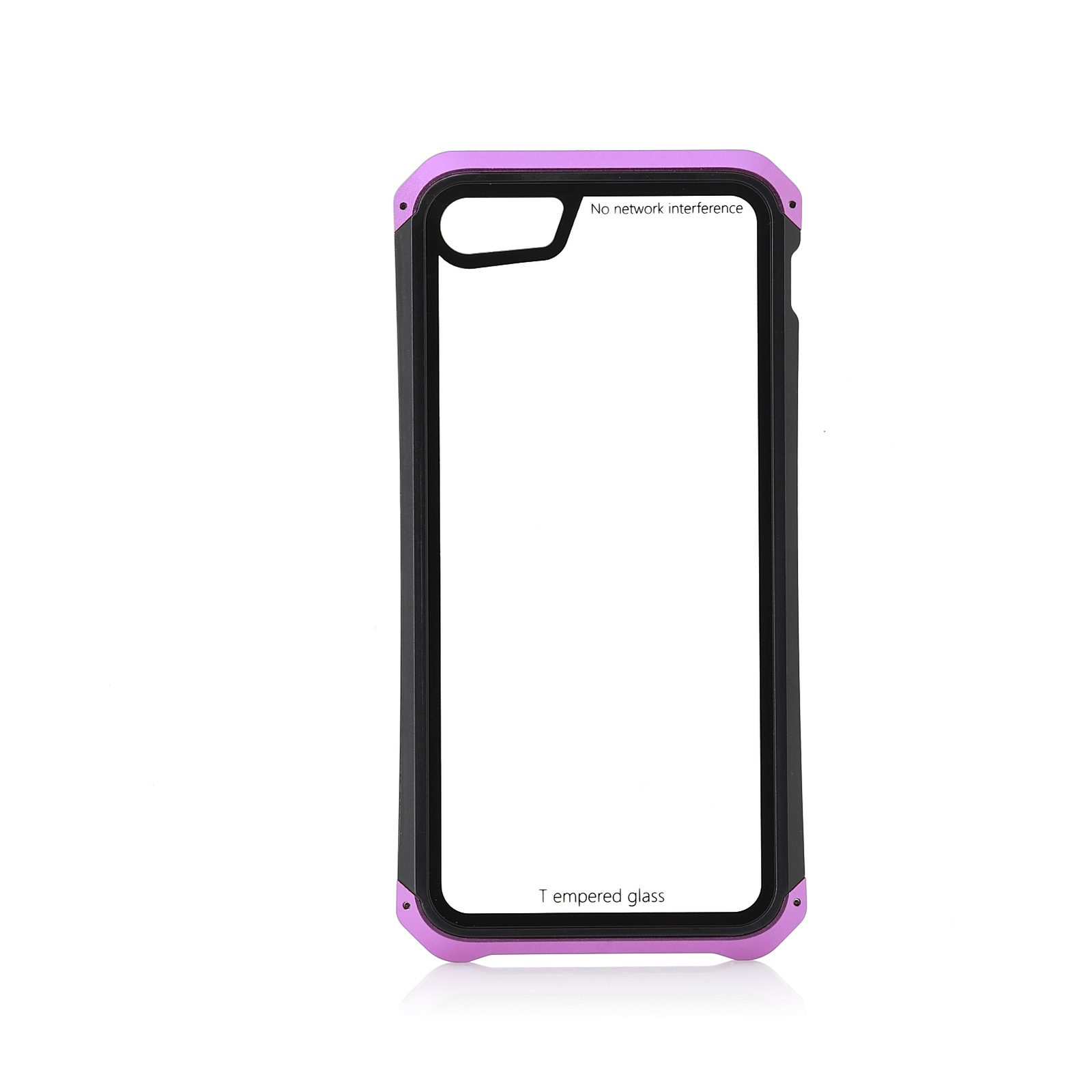 Shockproof Metal Frame Tempered Glass Phone Case Cover for iPhone 7/8/X ...