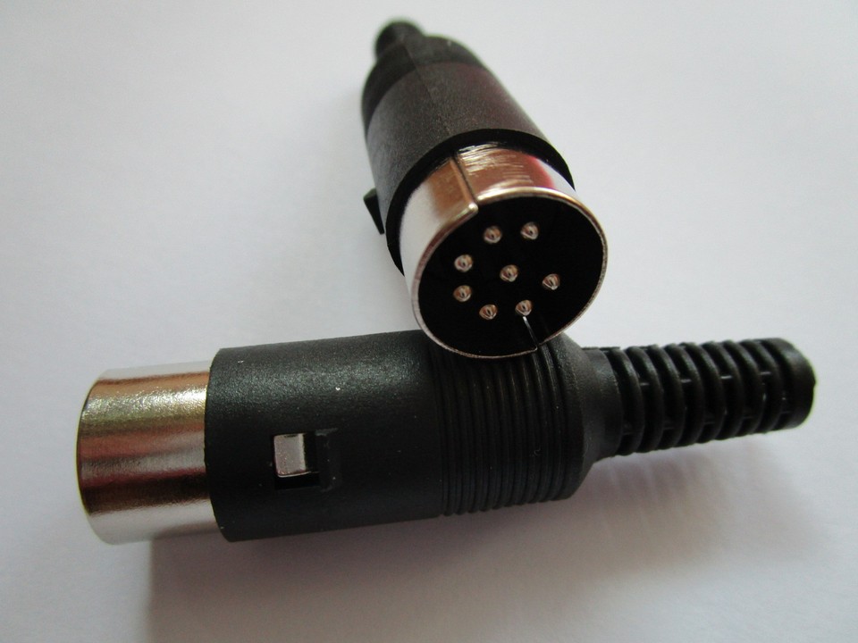 30 Pcs DIN Plug Male Connector 8 Pin with Plastic Handle New | eBay