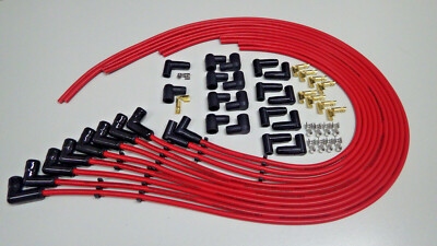 CERAMIC SPARK PLUG LEAD KIT UNIVERSAL 8.5MM 90° BOOT CHEV FORD ETC (C90 ...