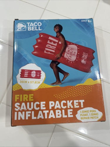 Taco Bell Pool Float Fire Sauce Inflatable 30x57.8” “I’m My Favorite ...