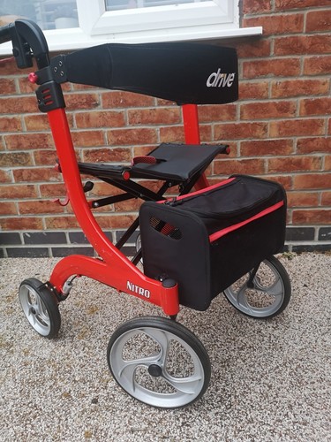 Nitro Drive Rollator Walker. Model RTL10266 Red/Black | eBay UK