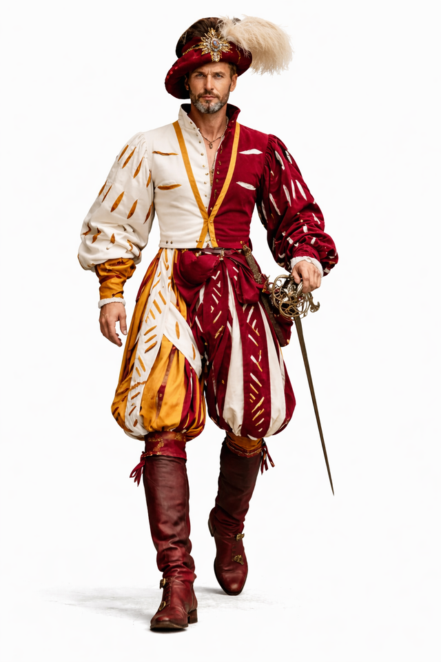 Renaissance German Landsknecht Outfit For Men-Medieval Festival Costume ...