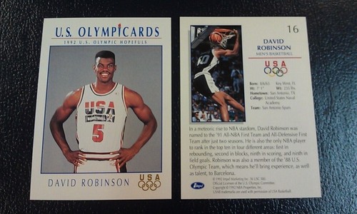 David Robinson NBA Dream Team 1992 U.S. Olympic Hopefuls Impel Olympics ...