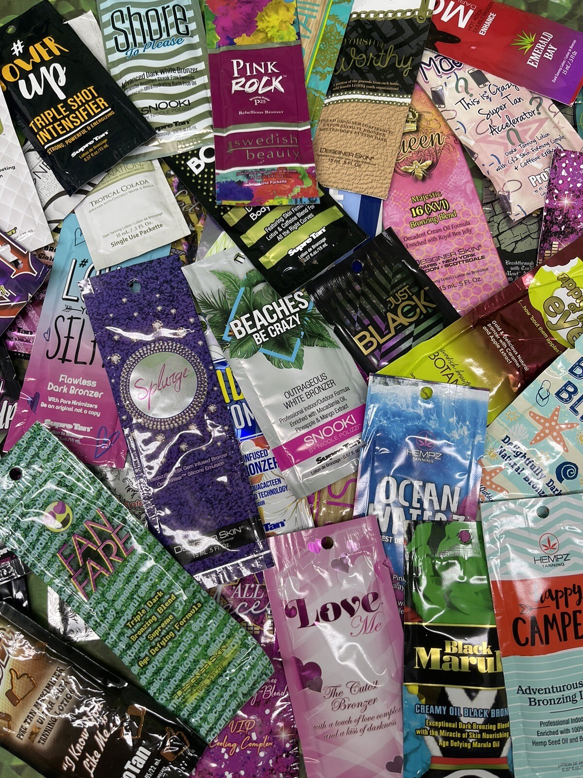 300 Assorted Tanning Lotion Packets Lot Excellent Variety Free Shipping ...