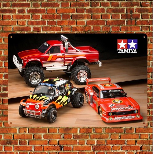Metal Poster Vintage Rc Car Tin Sign Plaque Tamiya Scrorcher Offroad ...