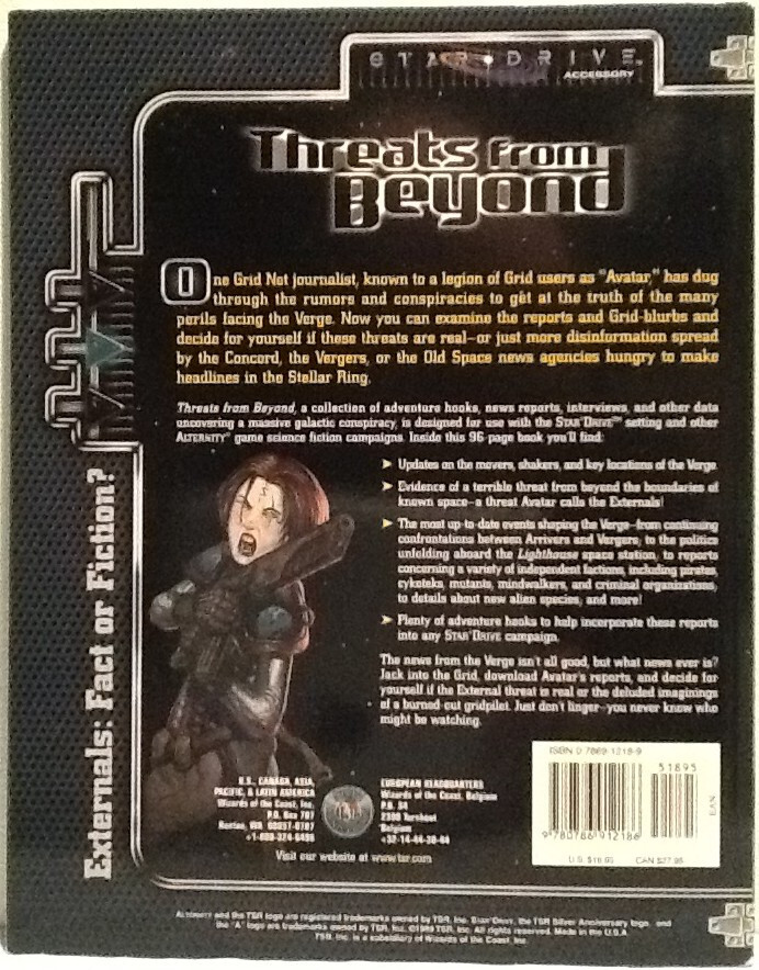 Alternity RPG Stardrive Threats From Beyond EXCELLENT TSR News Gossip ...