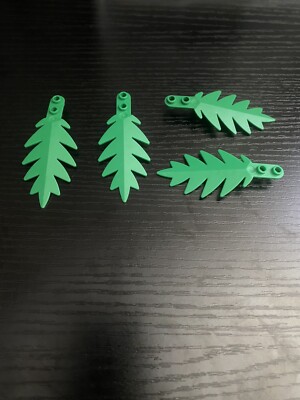 LEGO Parts: Palm Tree Leaf / Leaves 8x3, Green, Part # 6148 - Lot of 4 ...