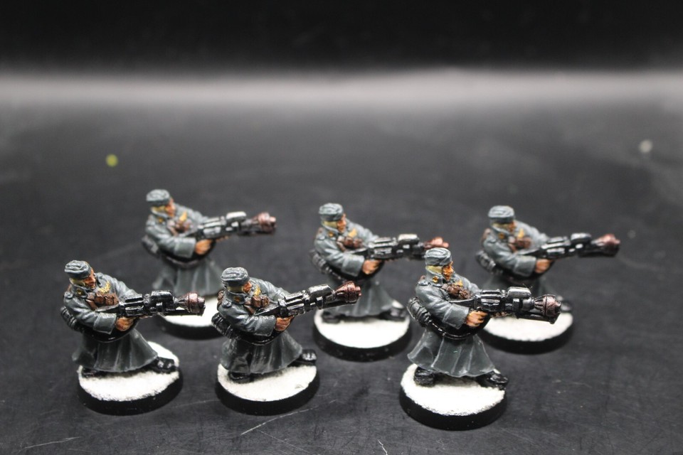 Warhammer 40k Imperial Guard Valhallan Ice Warrior Flamer Painted Metal ...