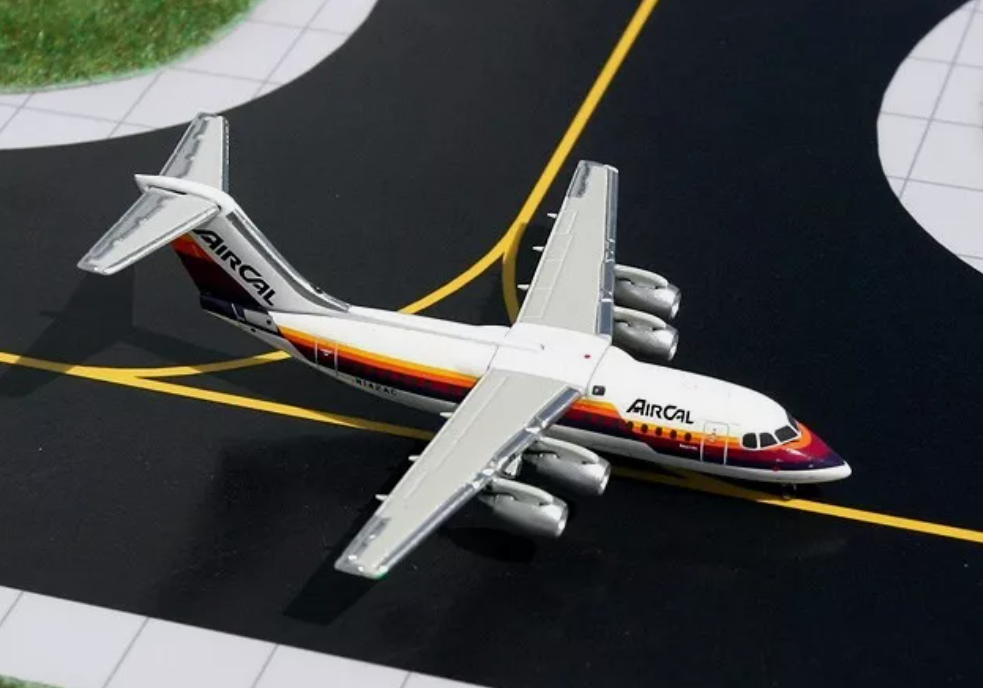 1:400 Gemini Jets AirCal BAe 146-200A N142AC Rare Only 1500 Units Made ...