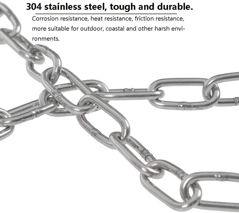 SUS304 Stainless Steel Chain Metal Chain Link Chain Small Light Duty ...