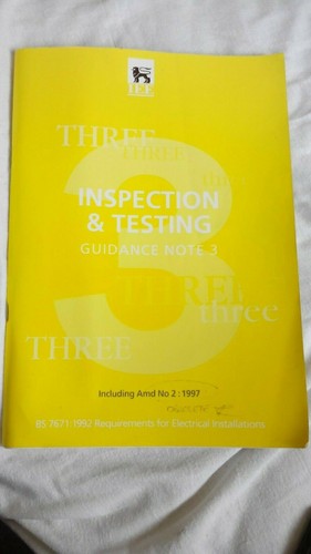 IEE INSPECTION & TESTING GUIDANCE NOTE 3(Including Amd No2:1997) | eBay UK