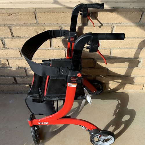 Drive Nitro Red Rollator Walker RTL10266 FastFREE FedXGrnd ...