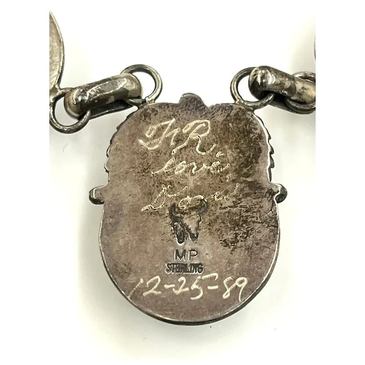 Vintage Signed MP Sterling Silver Native American Navajo Turquoise ...