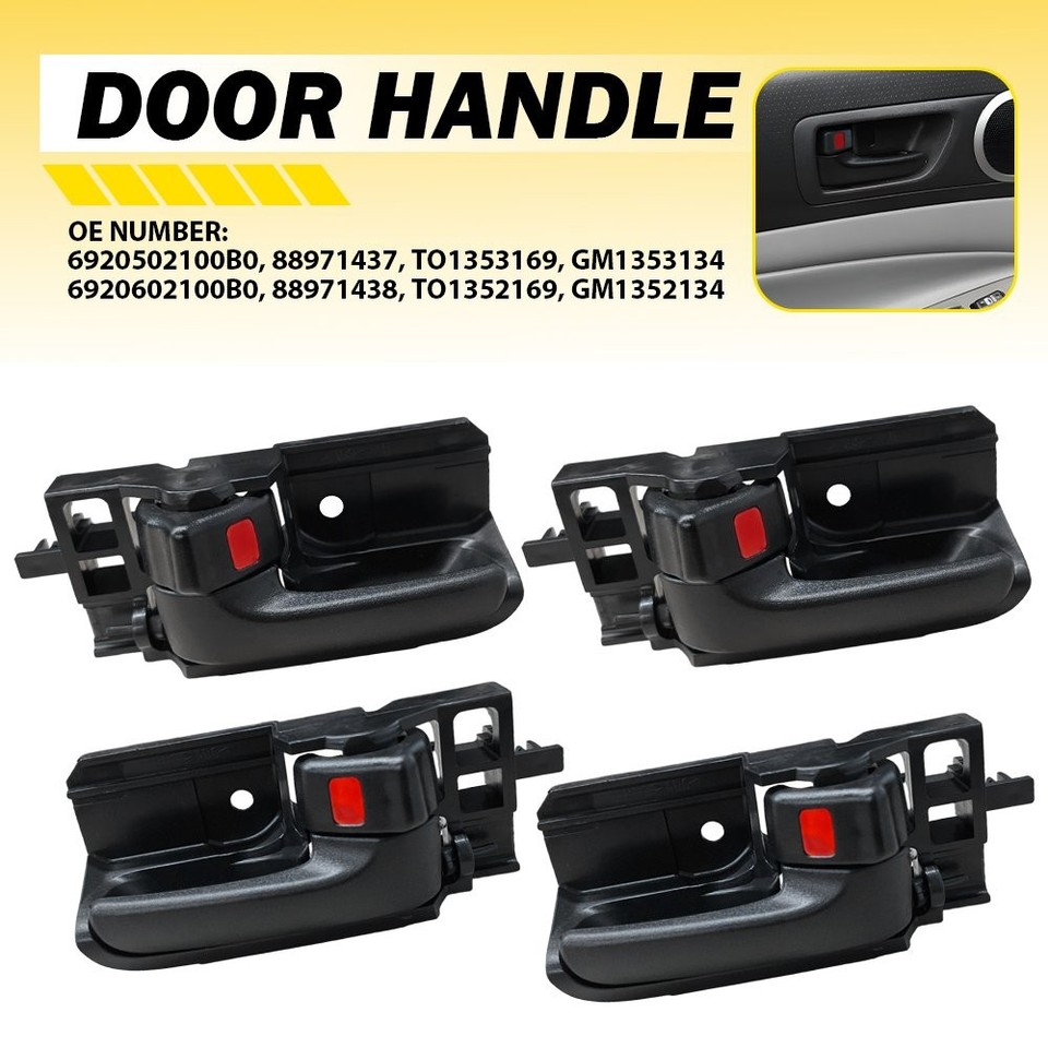 4PCS LH RH Interior Inside Door Handle Front Rear For 2003-2008 Toyota ...