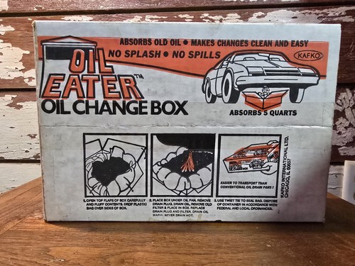 Vintage Oil Eater Oil Change Box - Kafko - Garage/Automotive ...