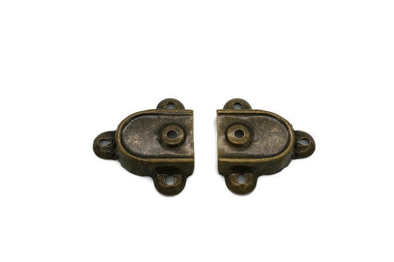 Antique Trunk Handle End Cap Antique Finish Steamer Camel Back Foot ...