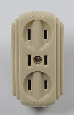 Vintage Eagle Ivory Art Deco Mid Mordern Bakelite Triple Outlet Ground ...